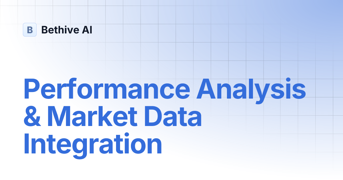 Performance Analysis & Market Data Integration | Bethive AI